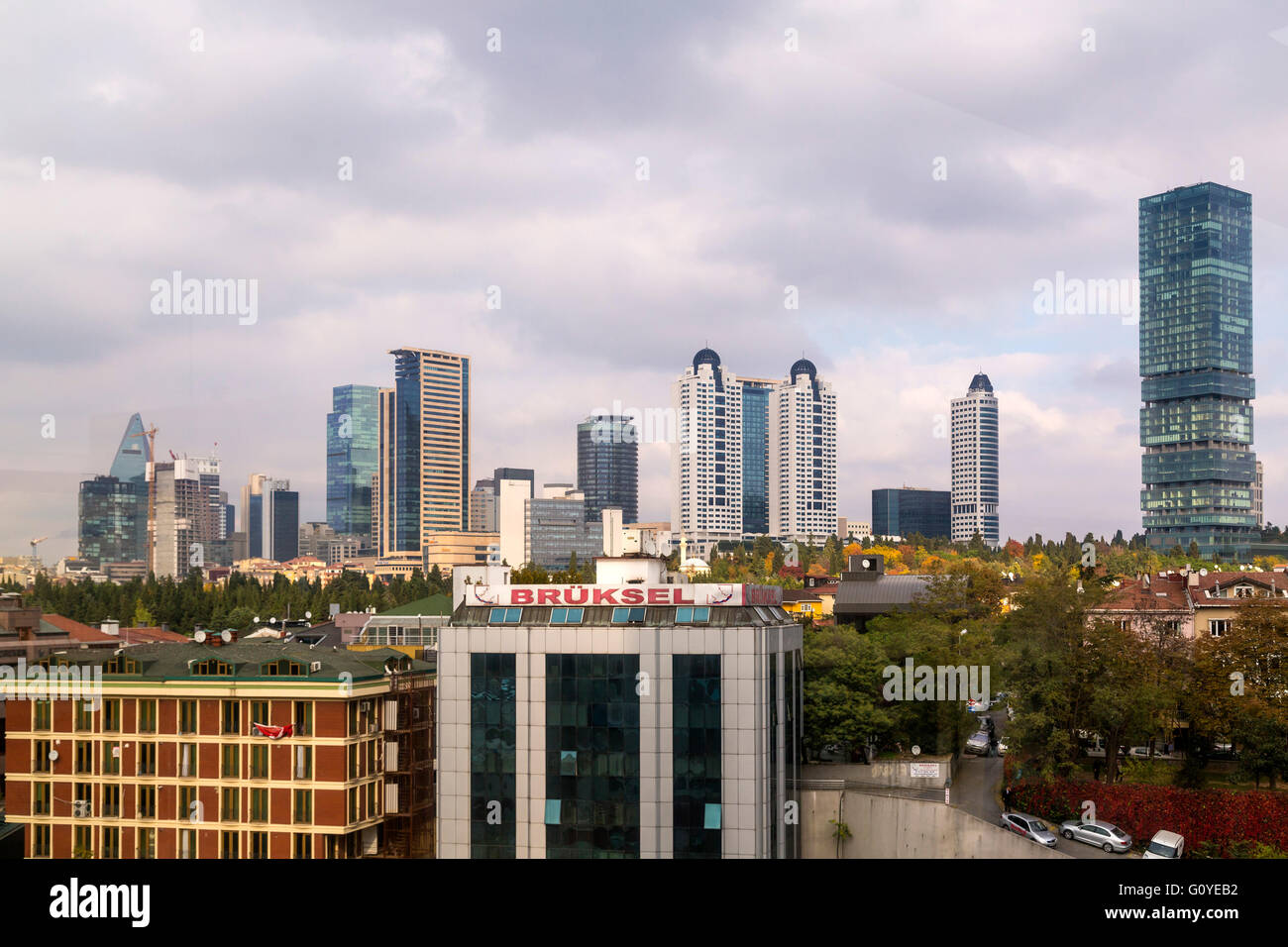 Istanbul, Turkey: Modern skyscrapers and skyline in Istanbul, the most ...