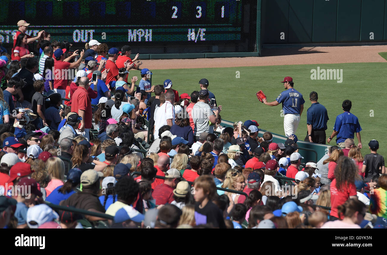 Frisco, Texas, USA. 1st May, 2016. Yu Darvish (Riders) MLB : Yu Darvish ...