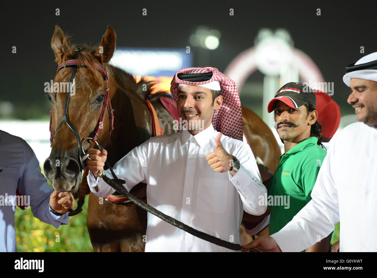 Qatar Racing & Equestrian Club, Doha. Qatar 5th May 2016. Zman Awal in ...