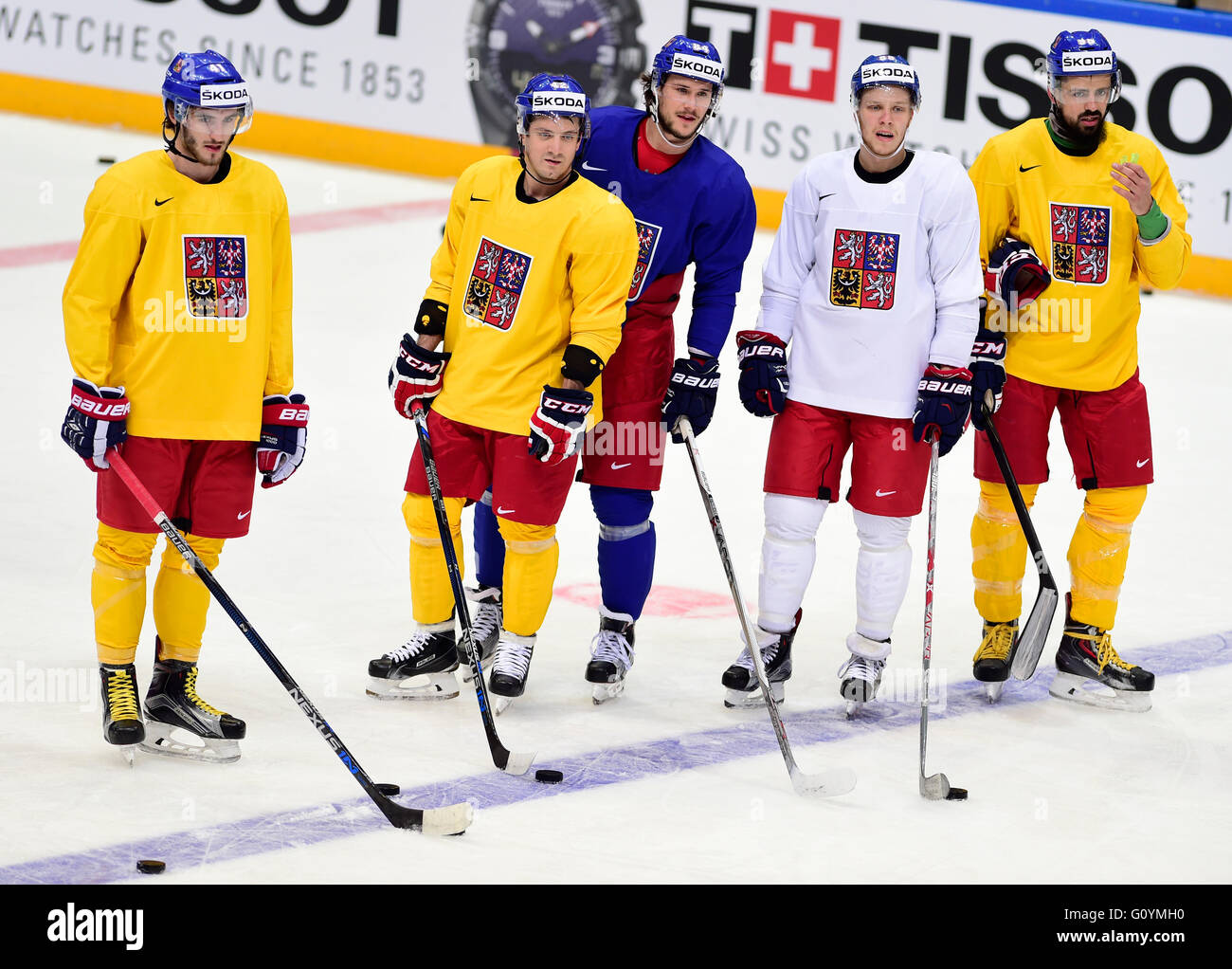 Tomas Filippi (L-R), Petr Koukal, Tomas Kundratek, David Pastrnak and ...