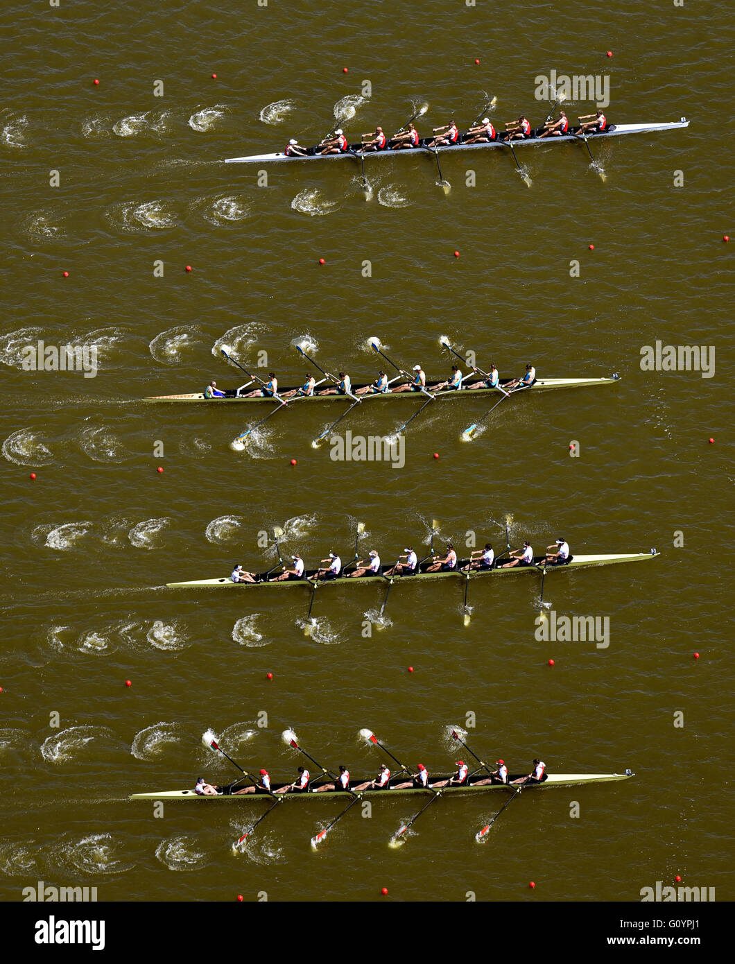 Brandenburg/Havel, Germany. 6th May, 2016. The men's eight from Poland ...