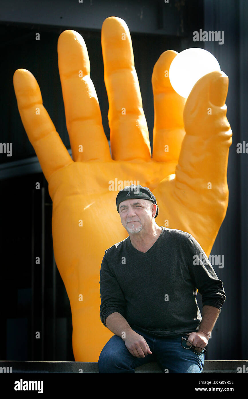 Napa, CA, USA. 14th Apr, 2016. Napa-based artist Gordon Huether ...