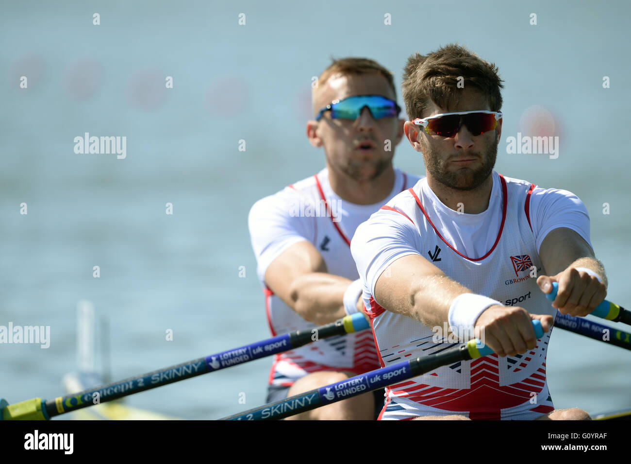 Brandenburg/Havel, Germany. 6th May, 2016. Rowers Jonathan Walton and ...