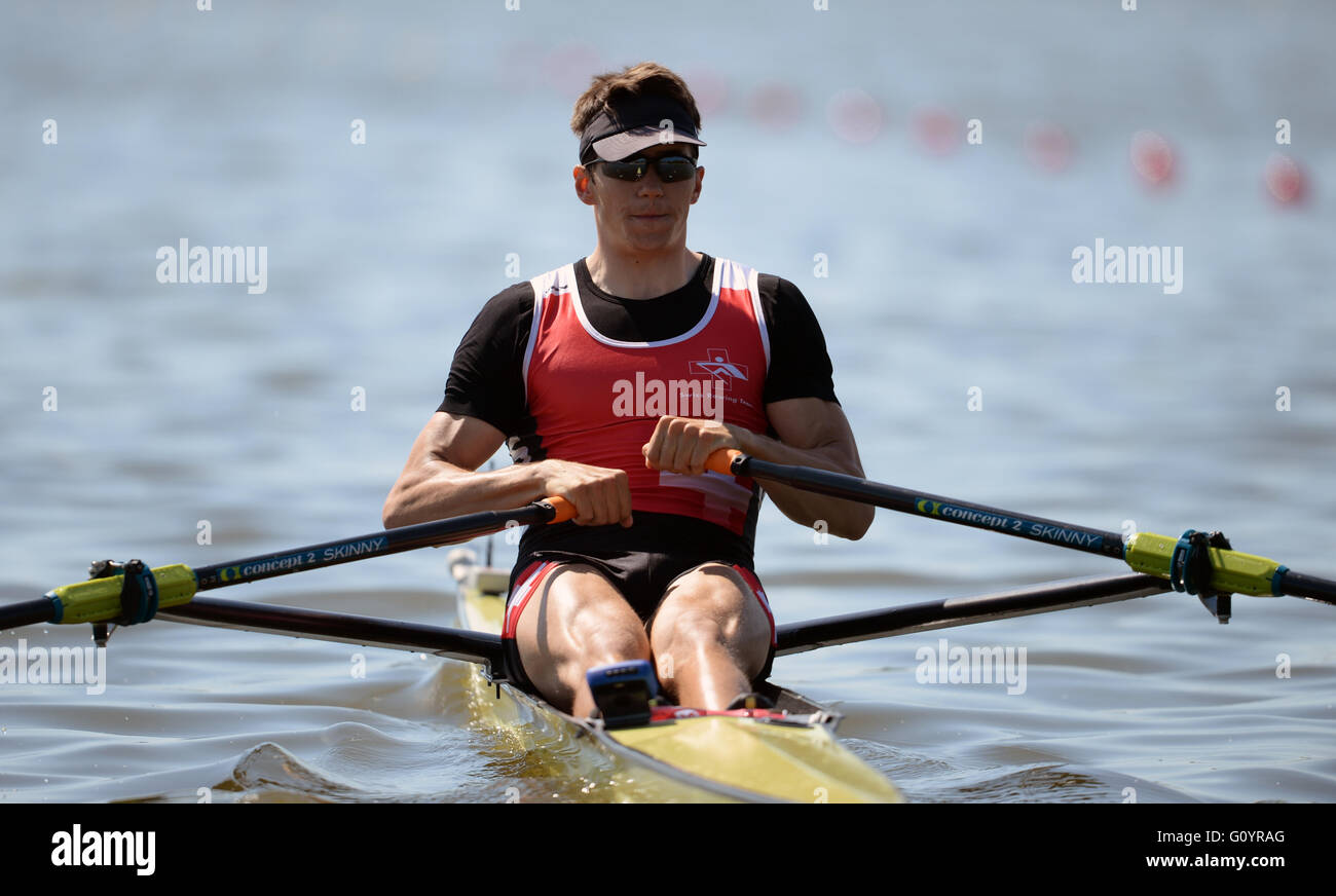 Brandenburg/Havel, Germany. 6th May, 2016. Rower Markus Kessler of ...