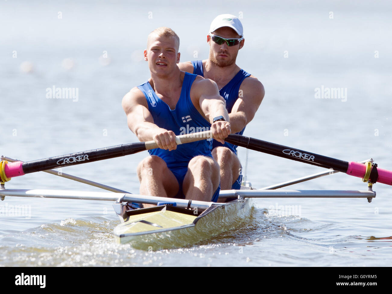 Brandenburg/Havel, Germany. 6th May, 2016. Rowers Joel Naukkarinen (R ...