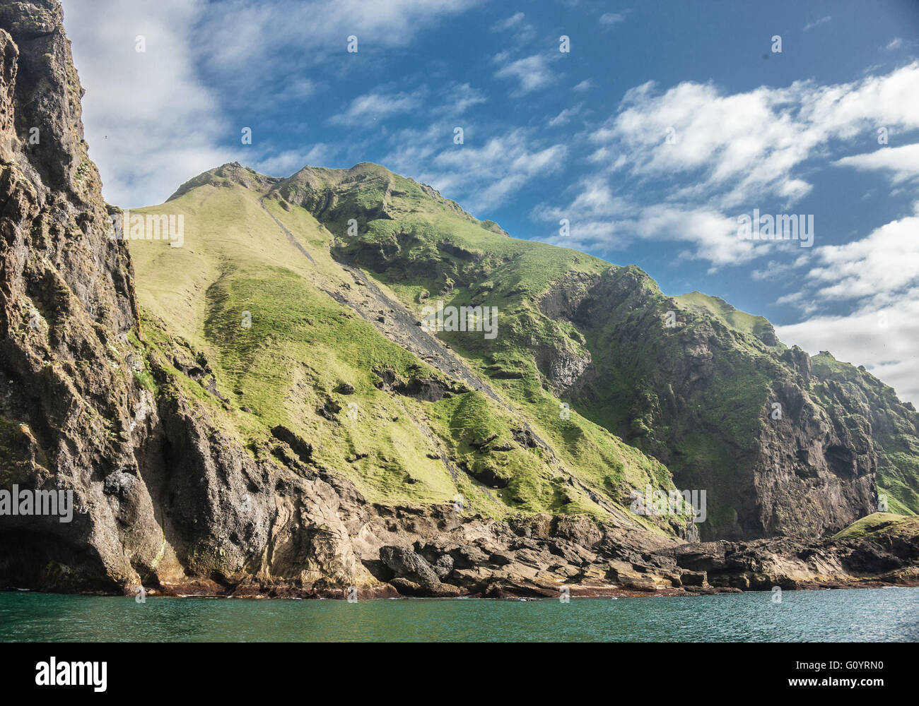 The raw natural beauty of the volcanic created landscape of Heimaey ...