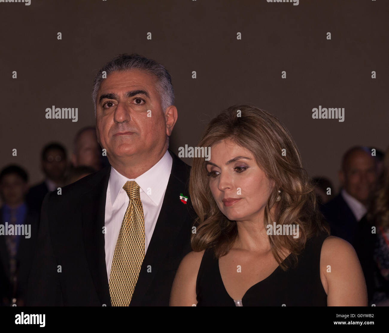 New York, NY USA - May 5, 2016: Reza Pahlavi & Yasmine Pahlavi attend ...