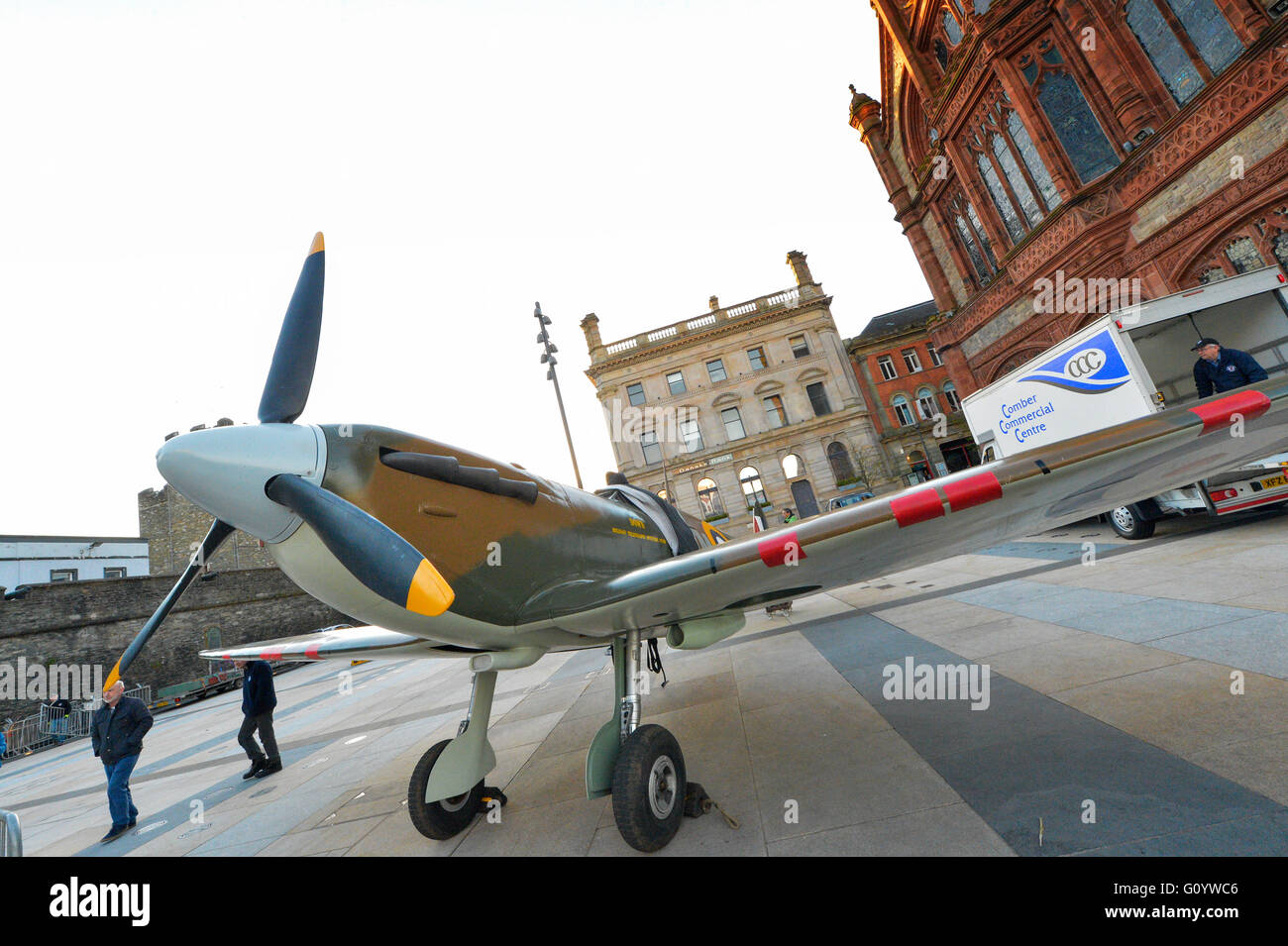 Londonderry, Northern Ireland. 6th May, 2016. Replica Spitfire on ...