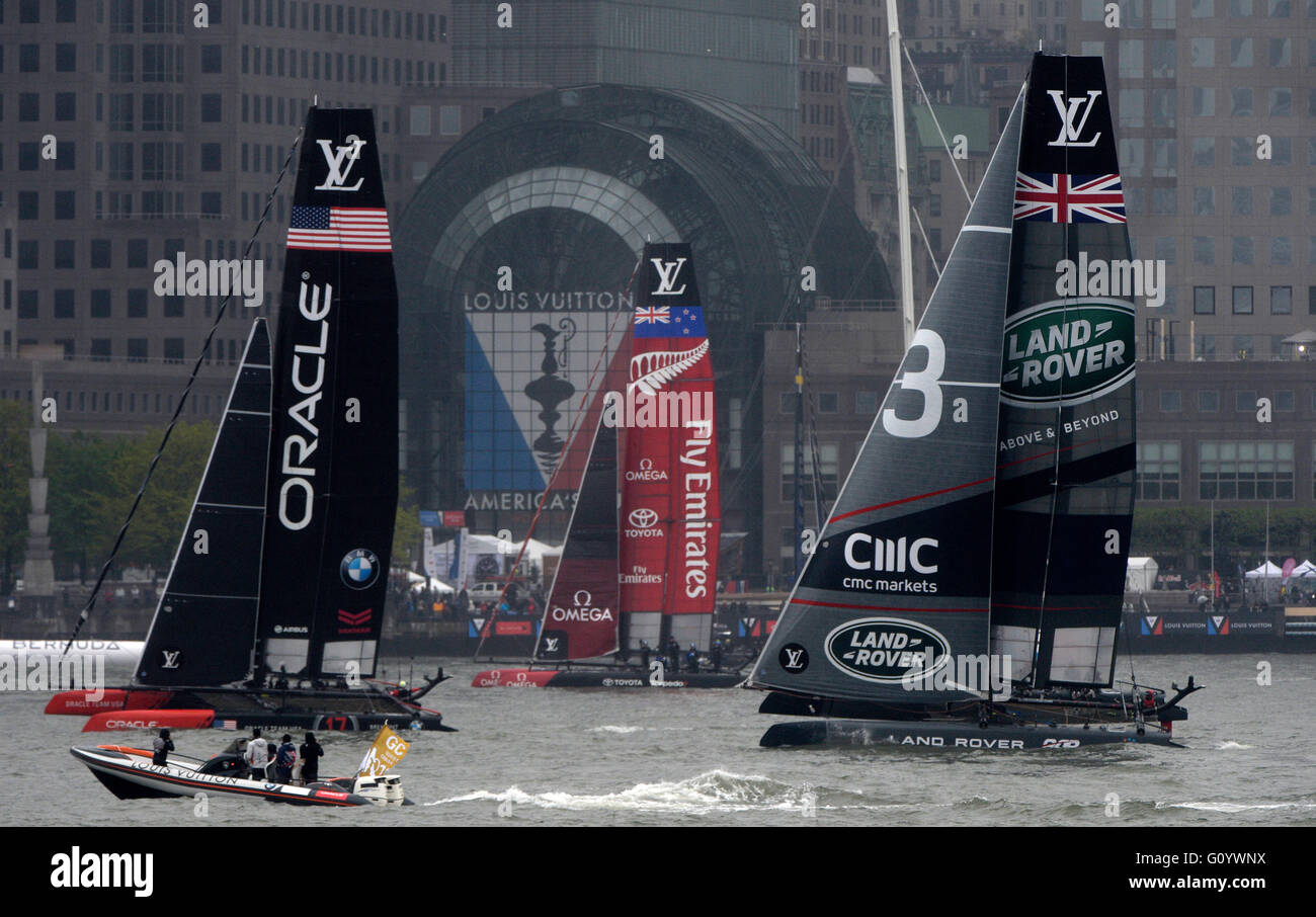 New York, New York, USA. 06th May, 2016. The Oracle Team USA boat, The ...