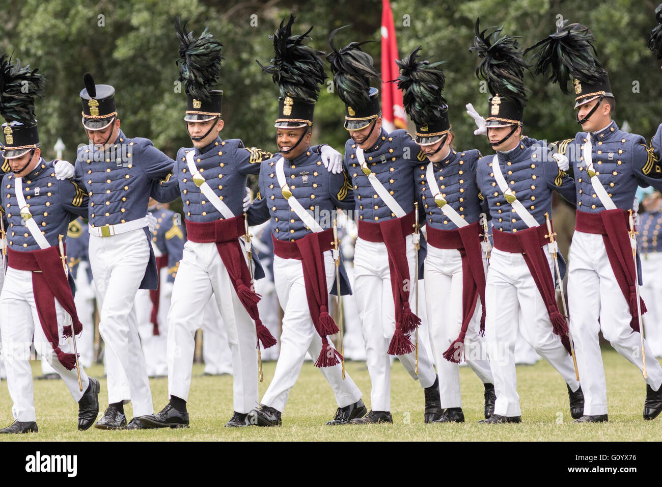 Graduating senior cadets celebrate with the final march across ...