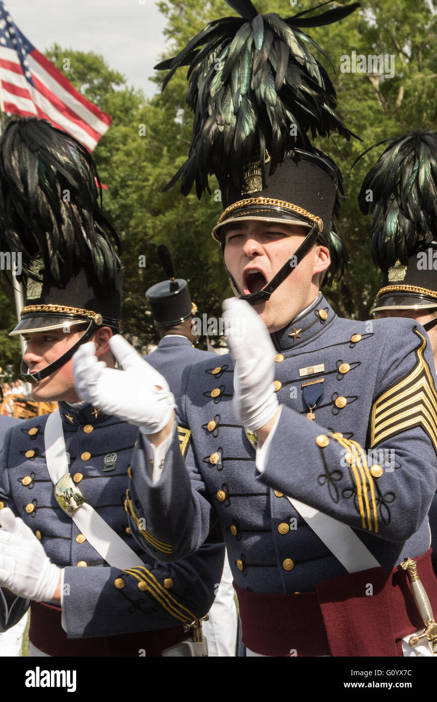 Graduating senior cadets celebrate following the Long Grey Line ...