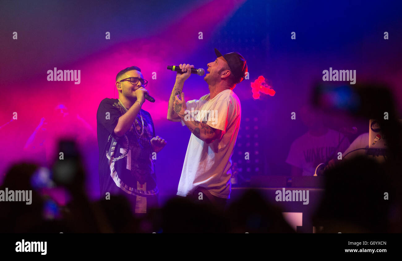 Naples, Italy. 06th May, 2016. Italian Rapper, Rocco Hunt performs ...