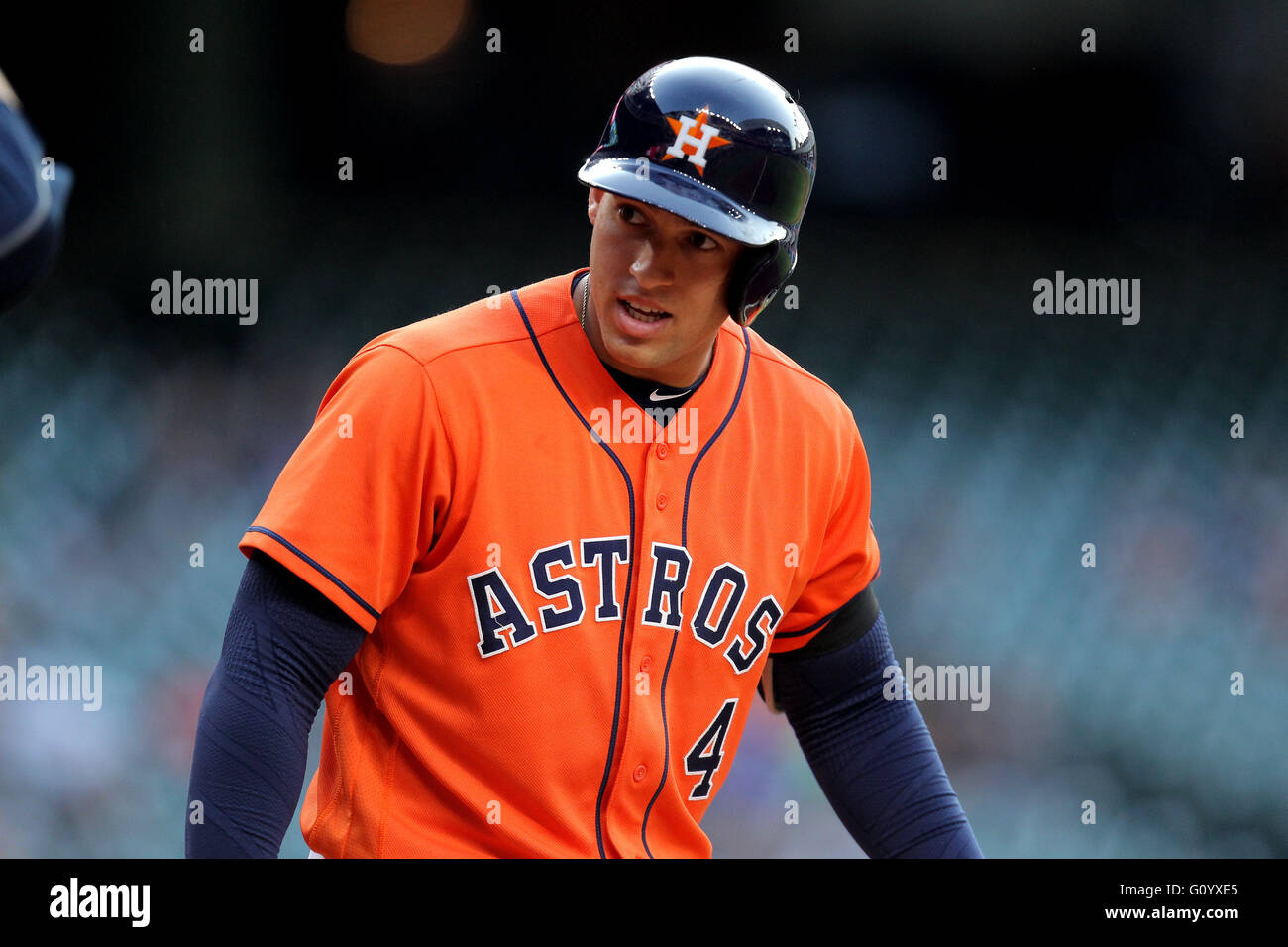 Houston, TX, USA. 06th May, 2016. Houston Astros right fielder George ...