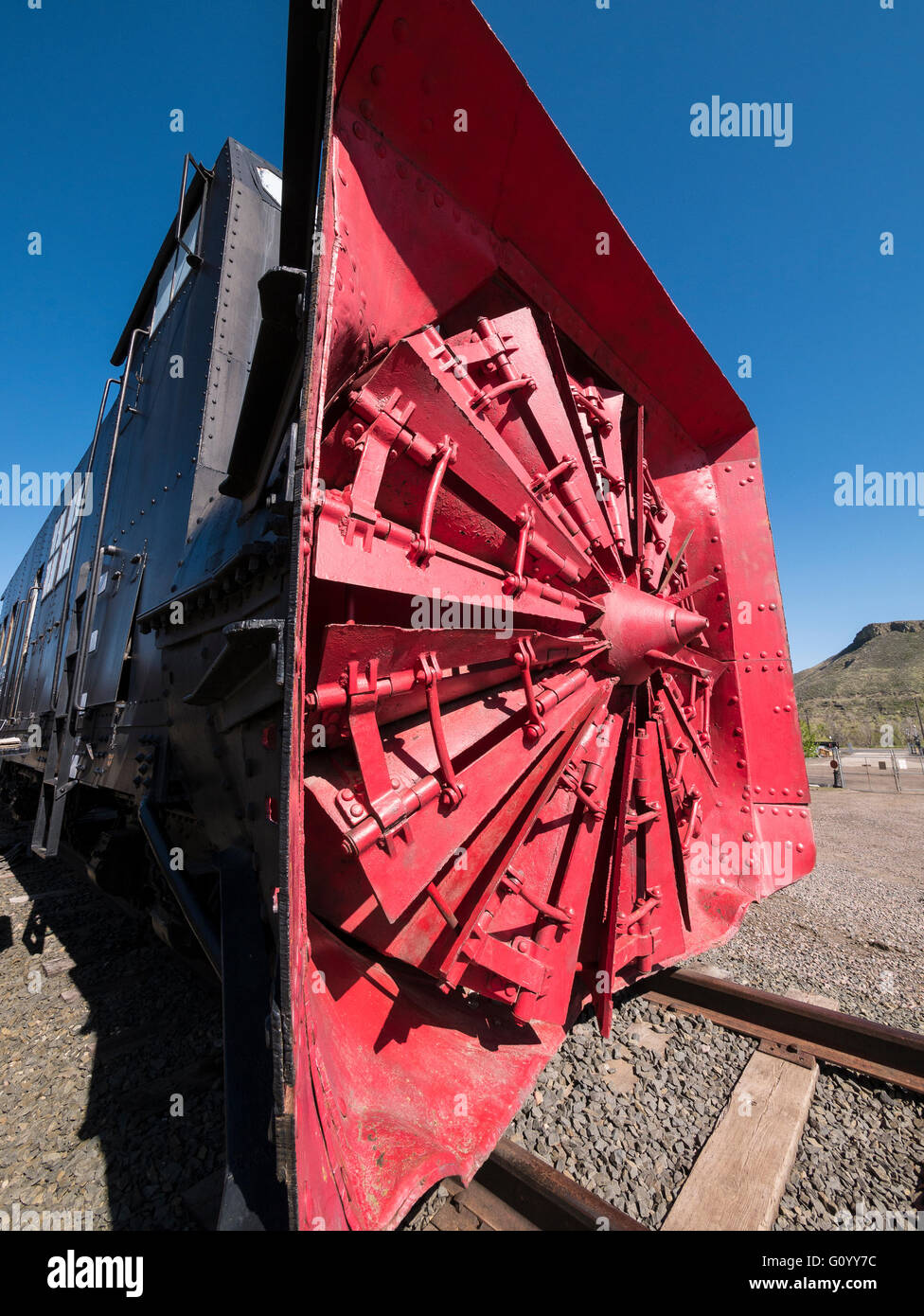 Rotary snowplow, Colorado Railroad Museum, Golden, Colorado Stock Photo ...