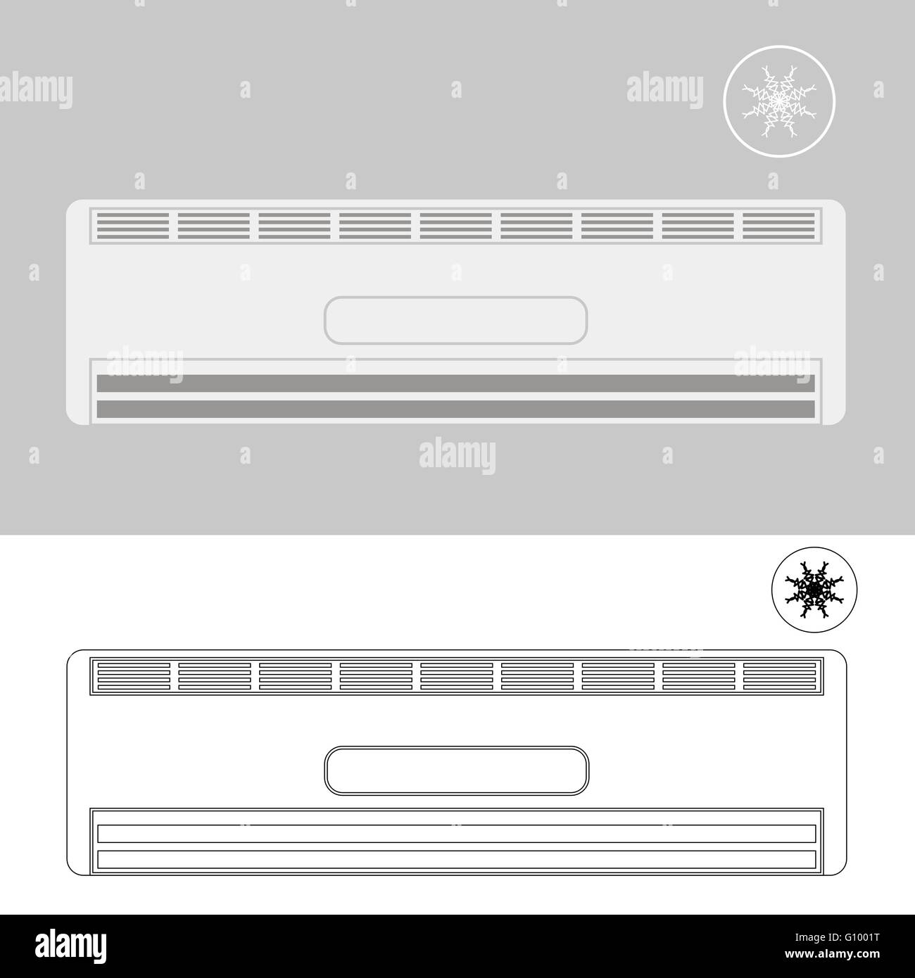 Wall-mounted Air Conditioner Stock Vector Image & Art - Alamy