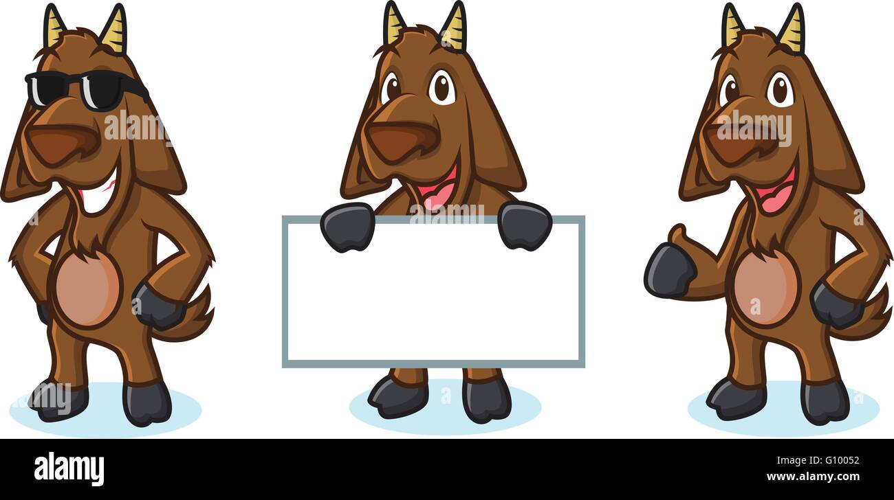 Black and brown goat Stock Vector Images - Alamy