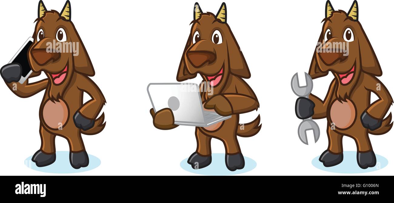 Black and brown goat Stock Vector Images - Alamy