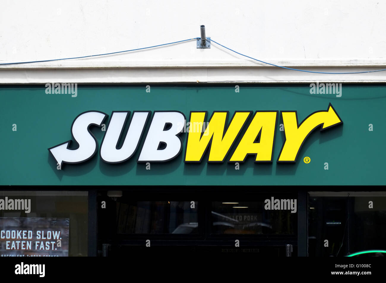 A subway store sign Stock Photo - Alamy