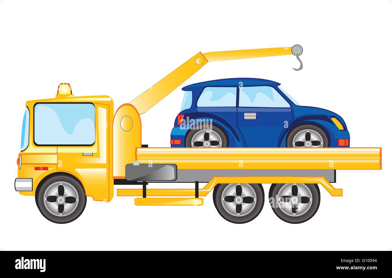 Evacuation car on white Stock Vector Images - Alamy