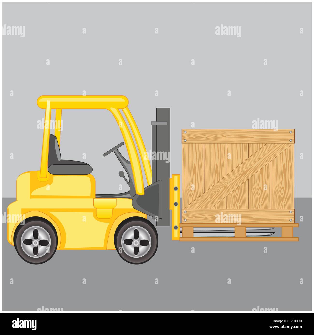 Machine for loading heavy cargo on white background is insulated Stock ...