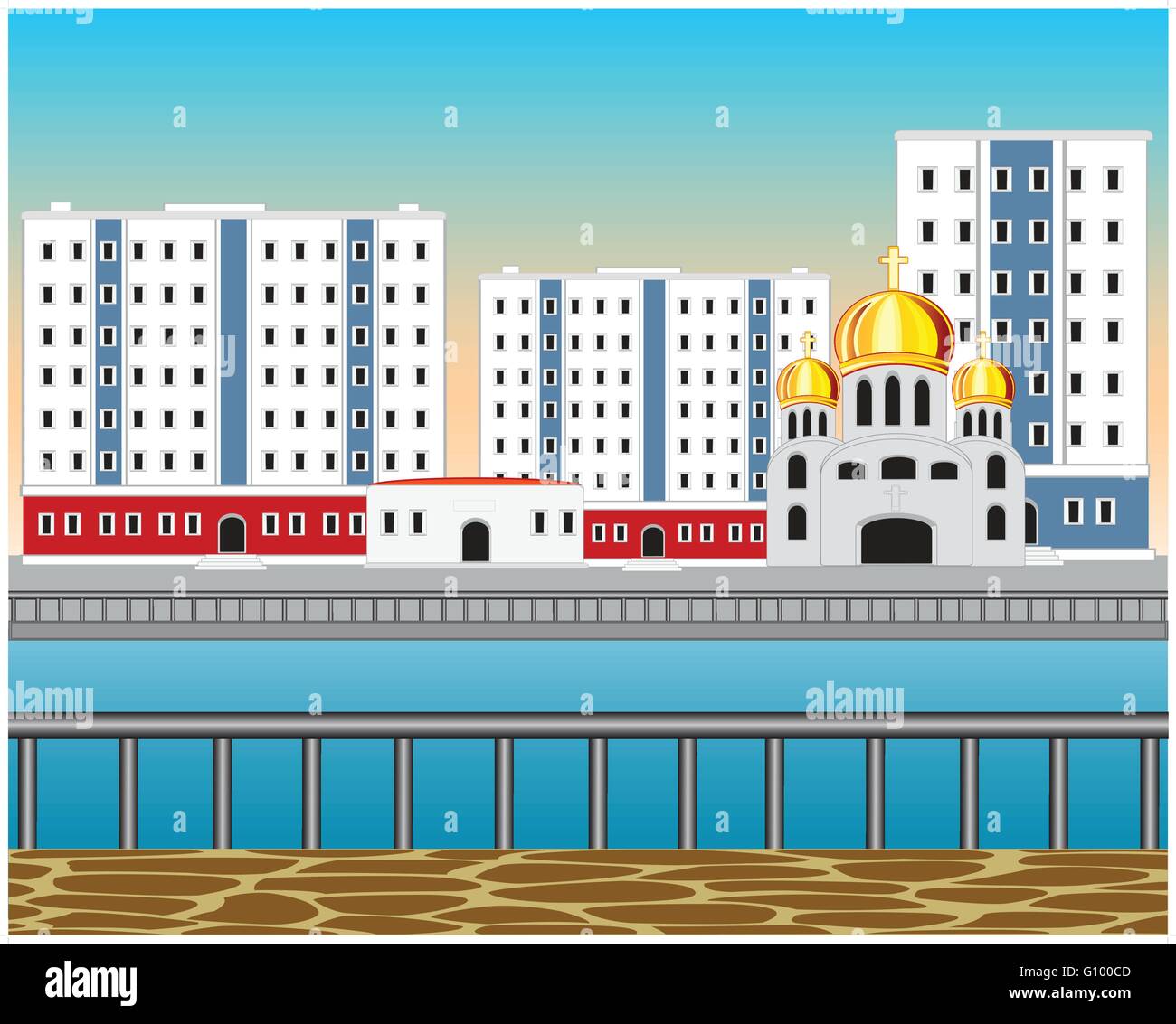 Riverside roadway Stock Vector Images - Alamy