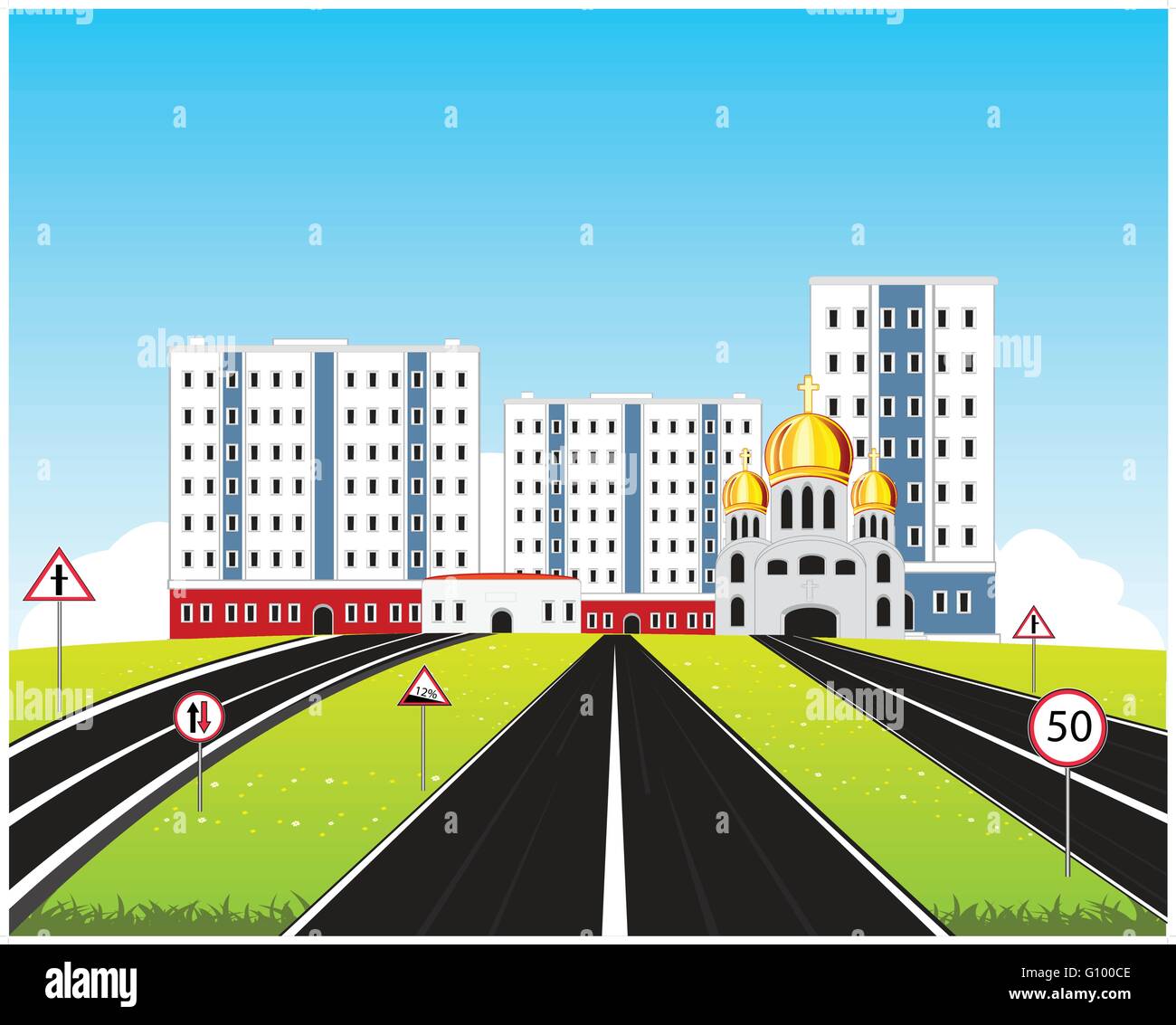 External buildings Stock Vector Images - Alamy