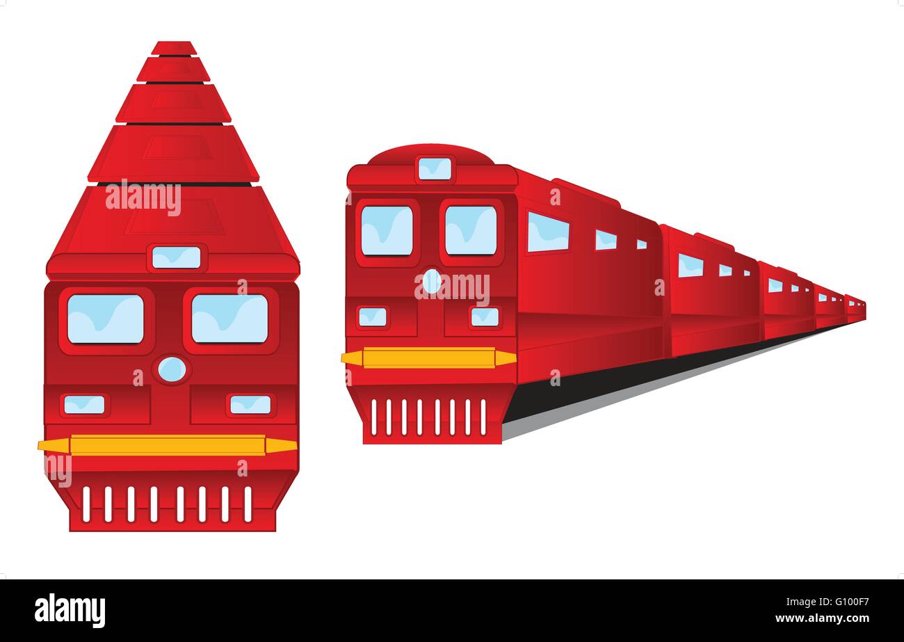 Two trains Stock Vector Images - Alamy