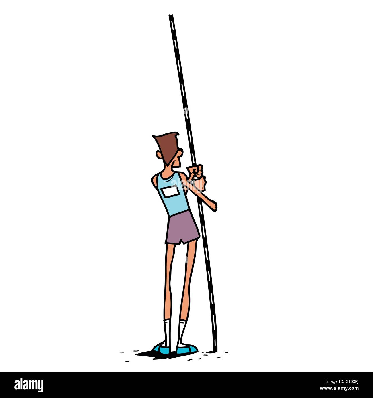 Athlete jumping with a pole Stock Vector Image & Art - Alamy