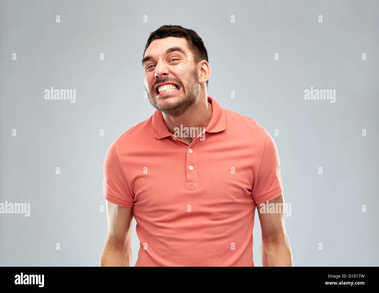 Angry guy making face hi-res stock photography and images - Alamy