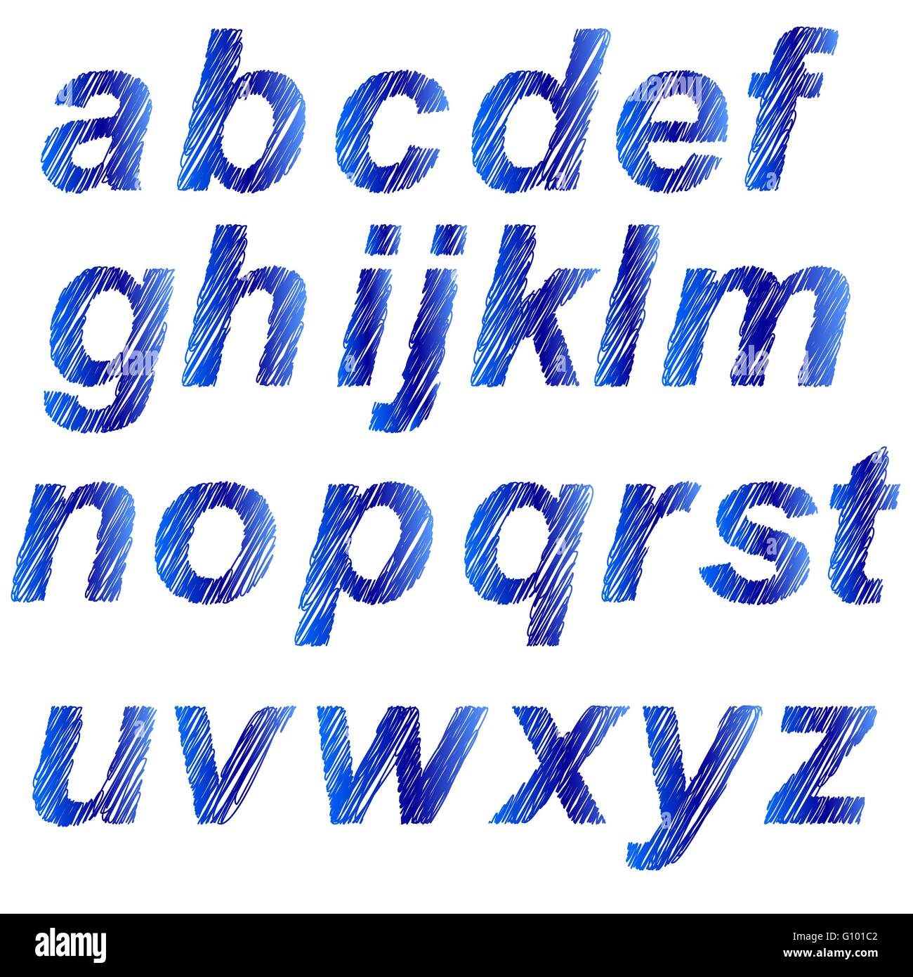 Blue Alphabet Isolated Stock Vector Image & Art - Alamy