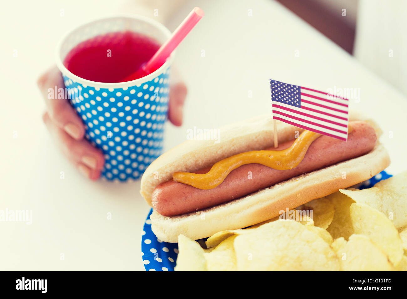 woman celebrating american independence day Stock Photo - Alamy