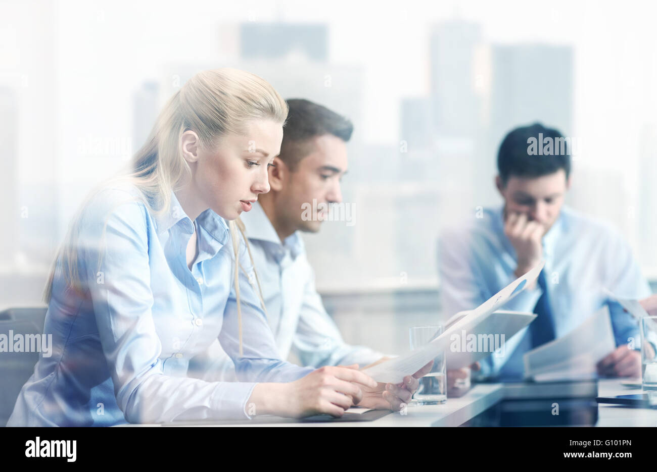 business people having problem in office Stock Photo - Alamy