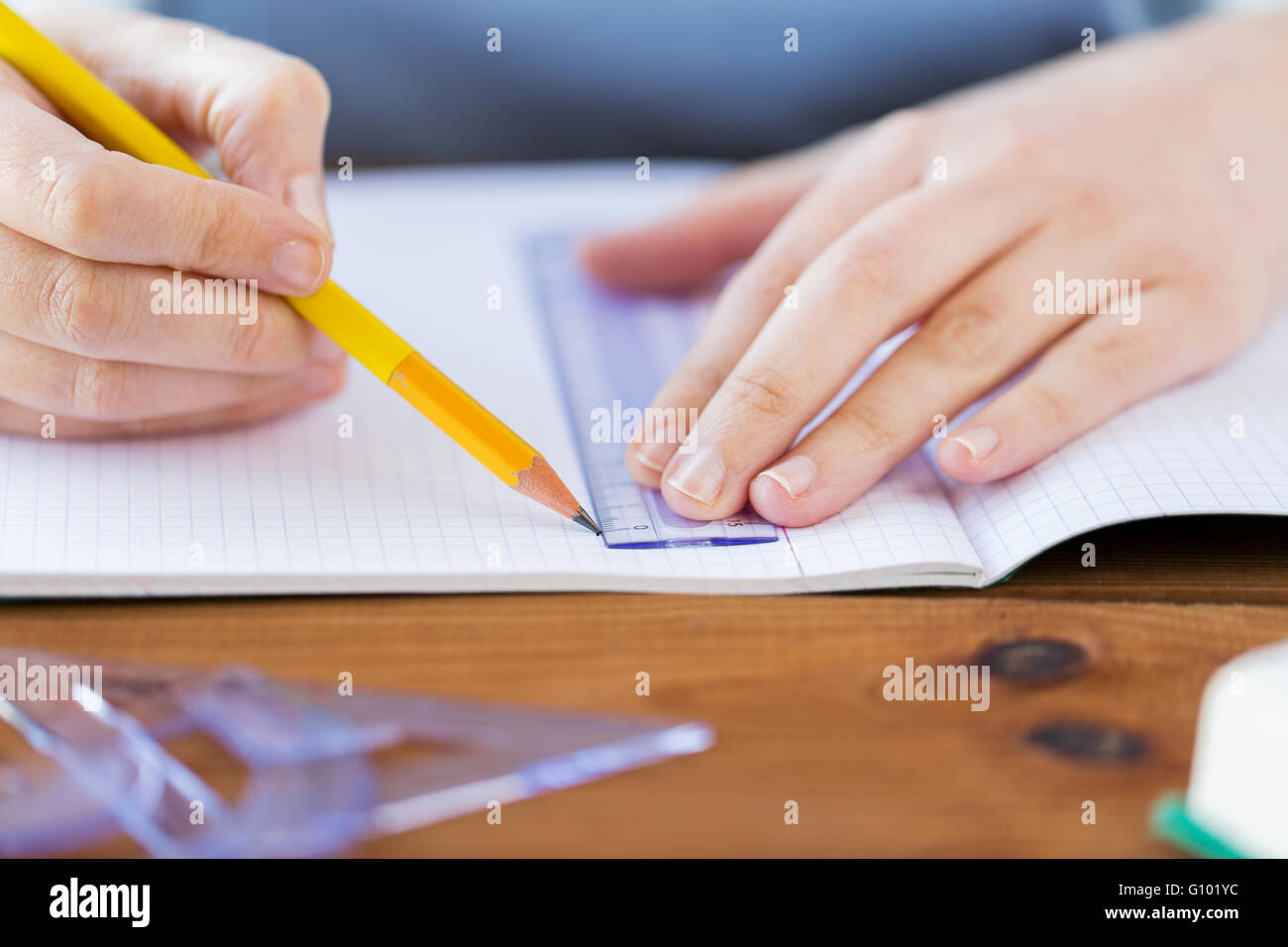 Close up drawing ruler hi-res stock photography and images - Alamy