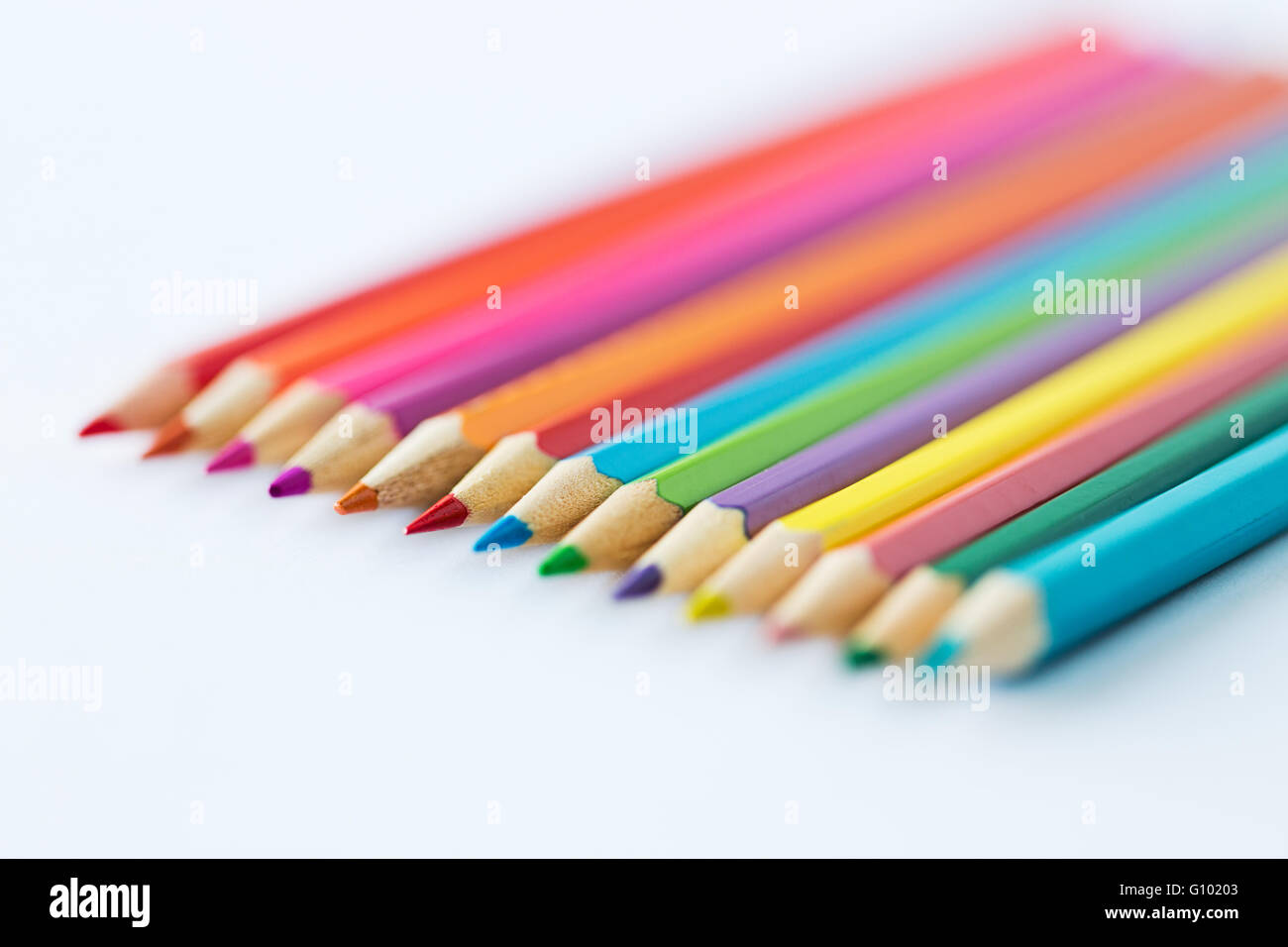 close up of crayons or color pencils Stock Photo - Alamy