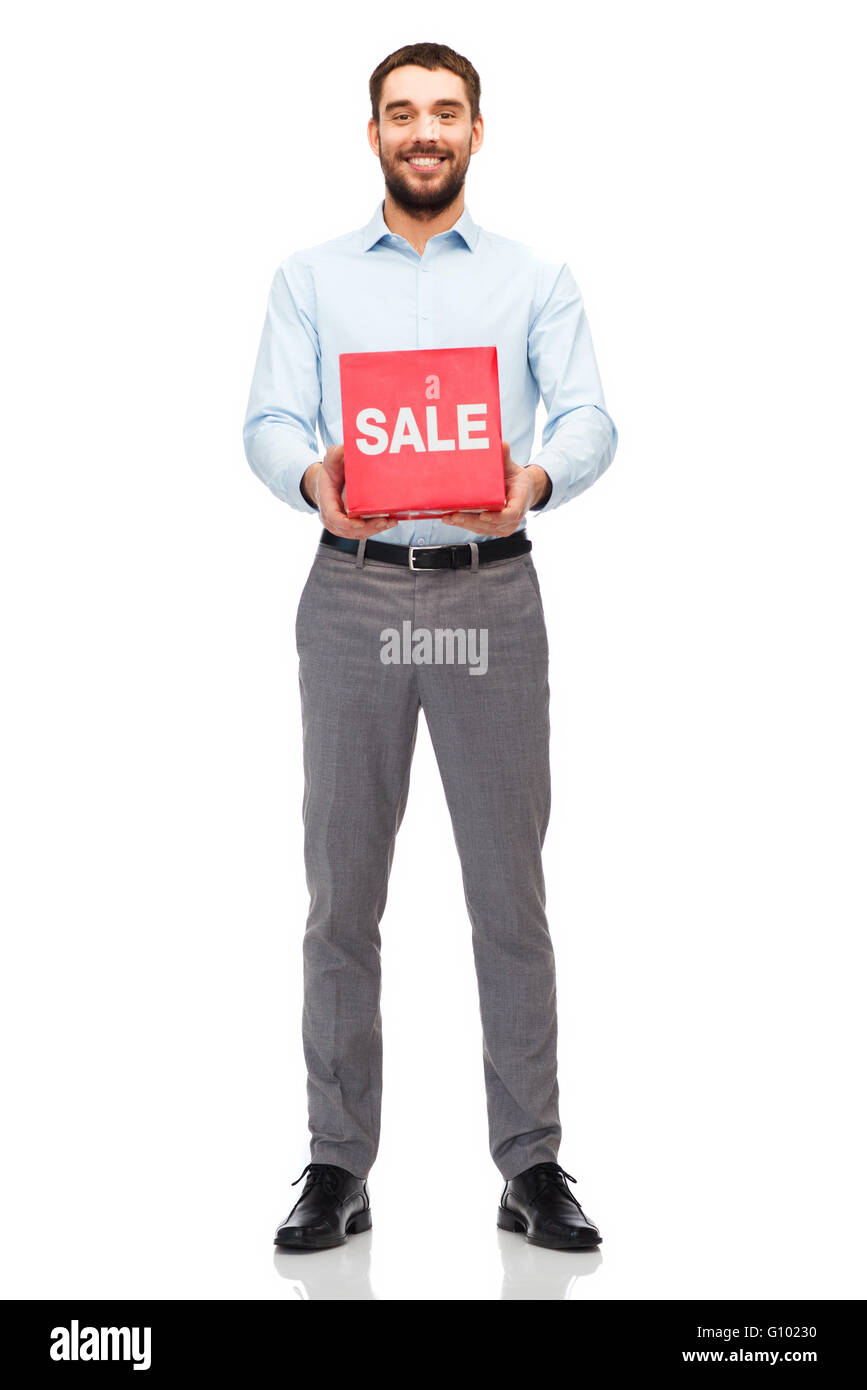 Shopping concept happy man Cut Out Stock Images & Pictures - Alamy