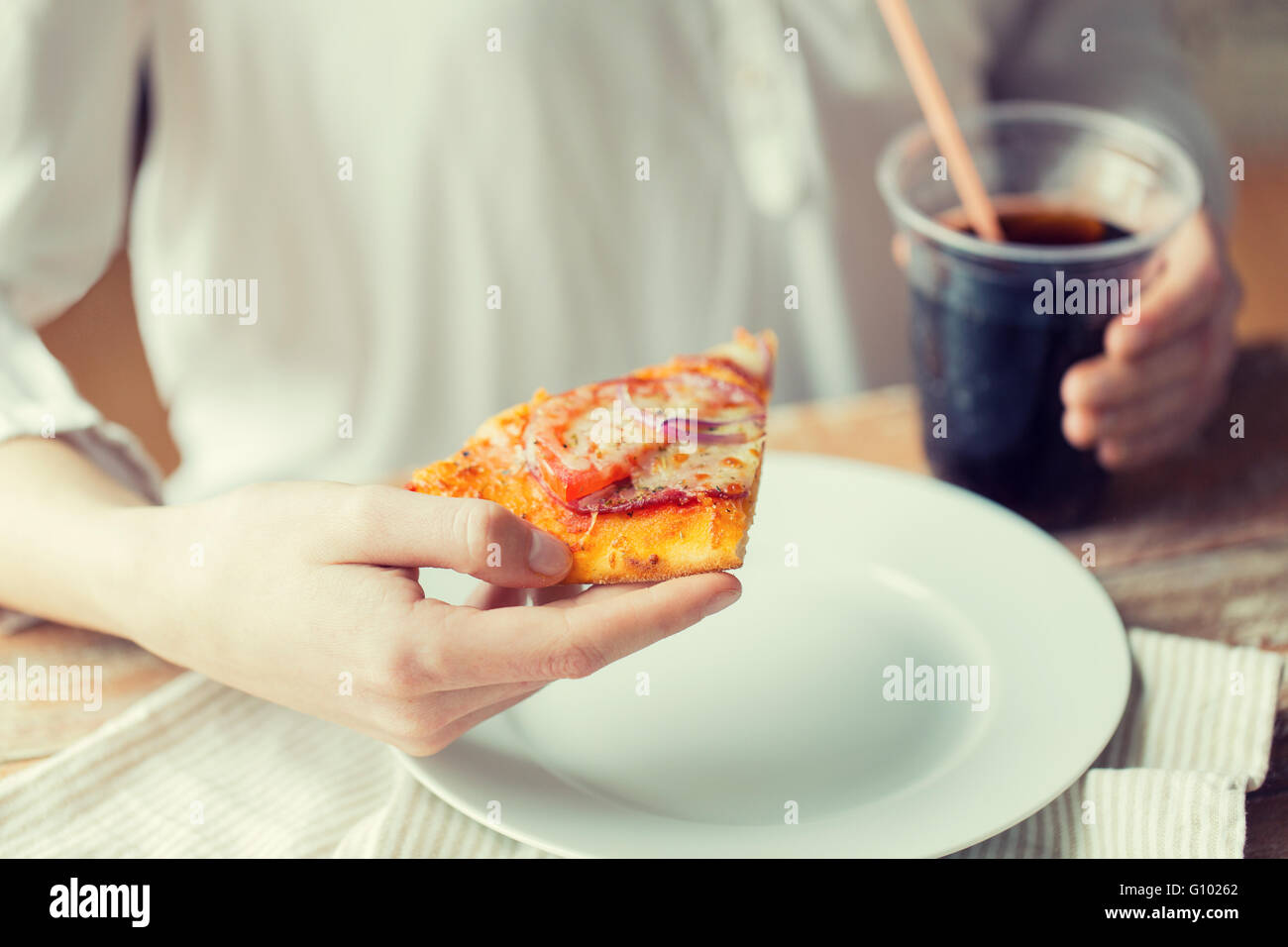 Pizza and cola hi-res stock photography and images - Alamy