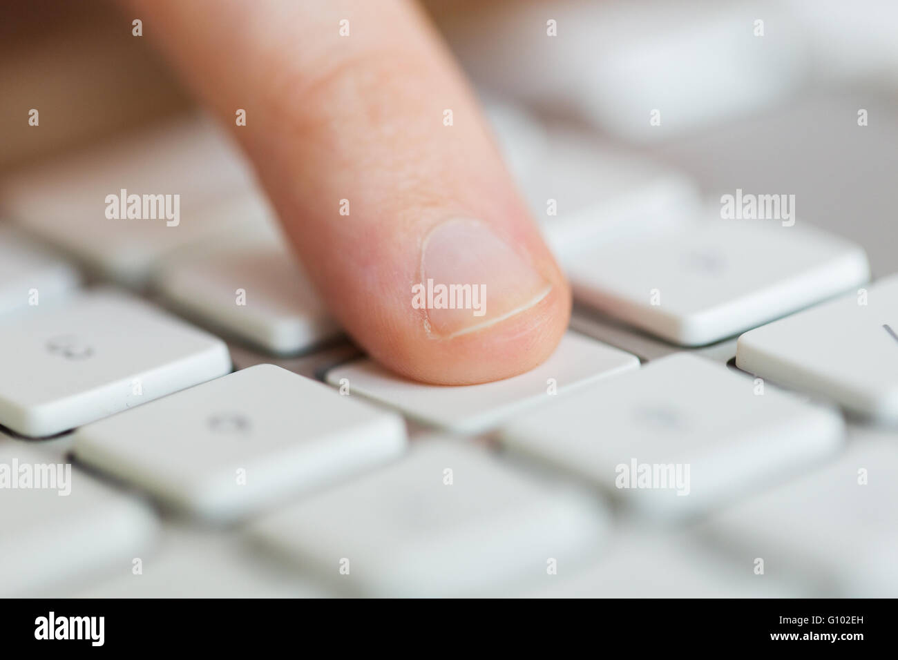 Finger computer keyboard key hi-res stock photography and images - Alamy