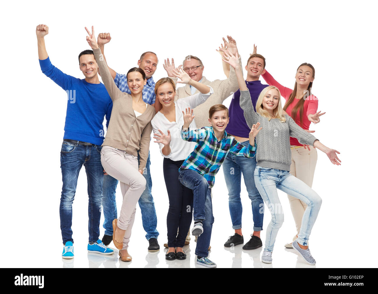 group of smiling people having fun Stock Photo - Alamy