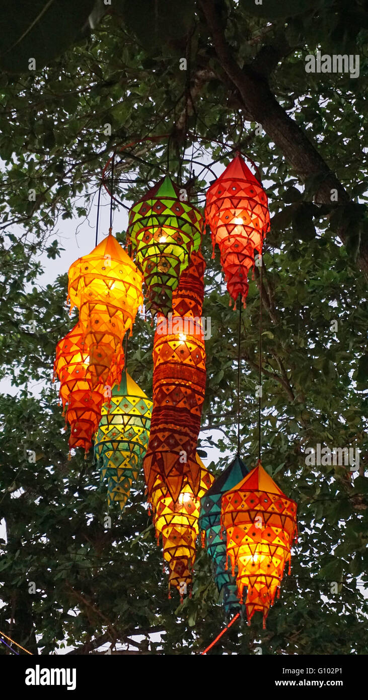 Colorful asian street lamp hi-res stock photography and images - Alamy