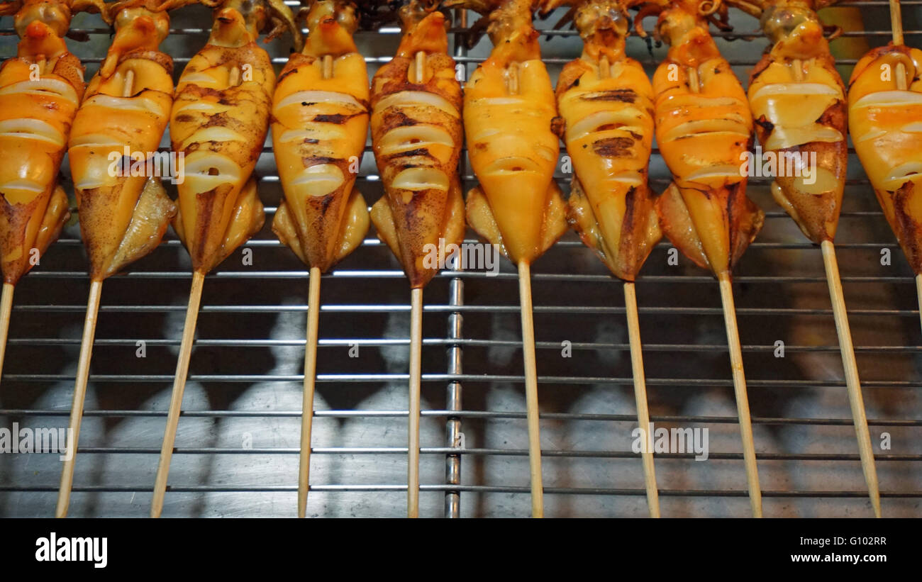 asian street food with local fresh fish Stock Photo - Alamy
