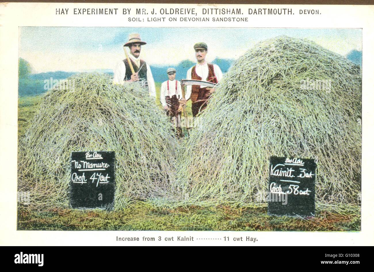 Advertising postcard for Kainit Fertiliser Stock Photo - Alamy