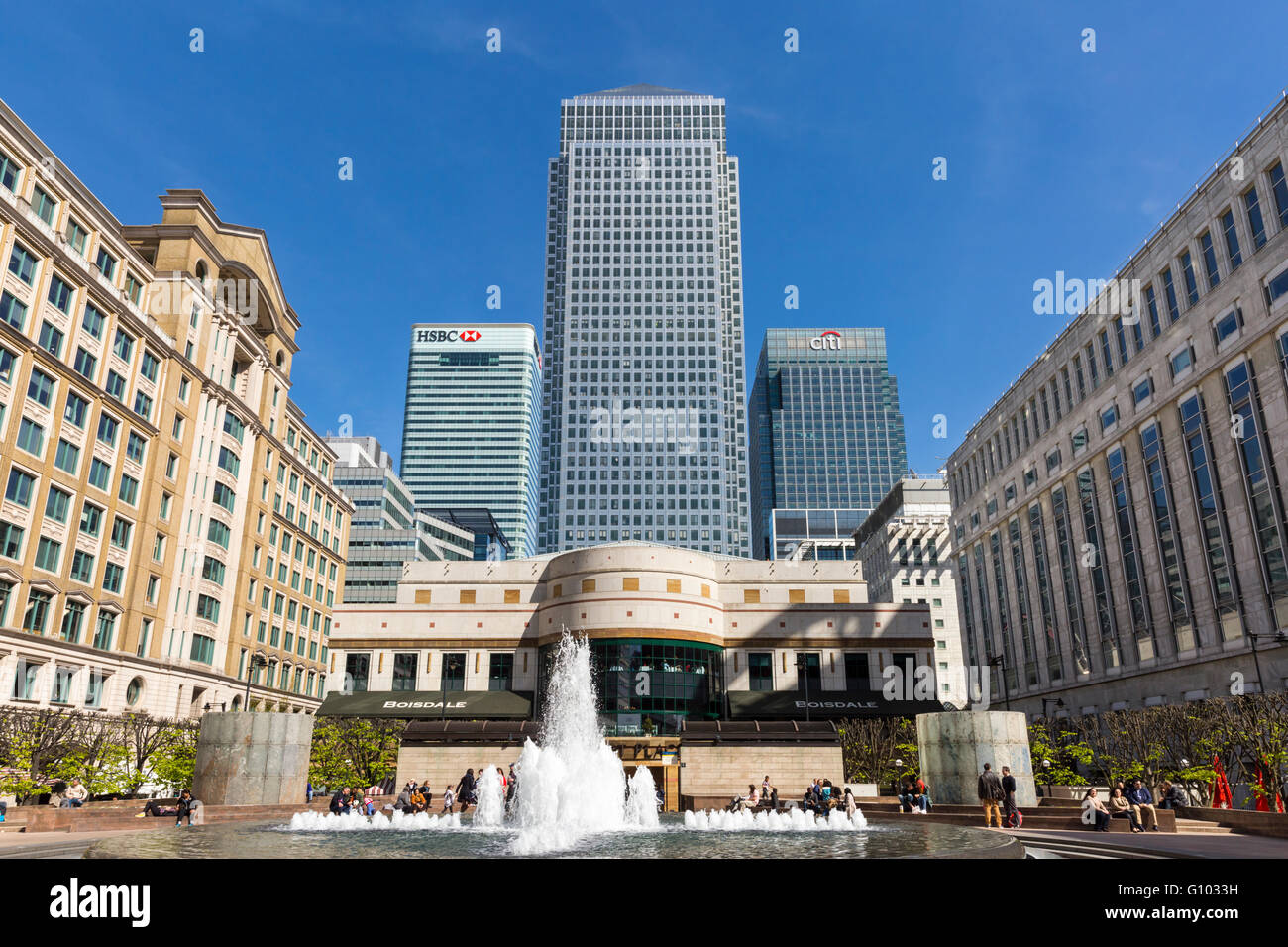 Cabot Square, Canary Wharf, London Stock Photo - Alamy