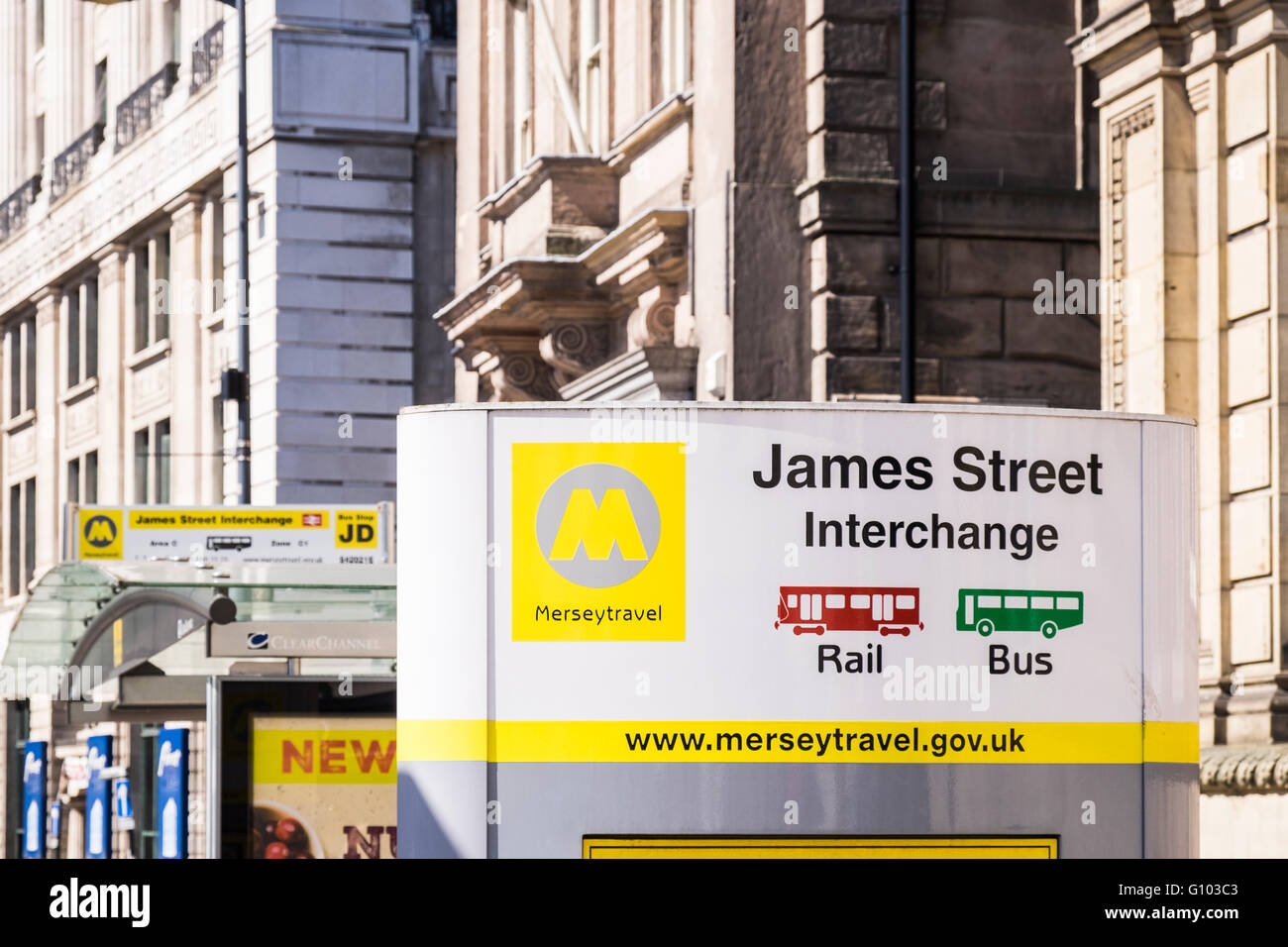 James Street Interchange sign, Liverpool, Merseyside, England, U.K ...