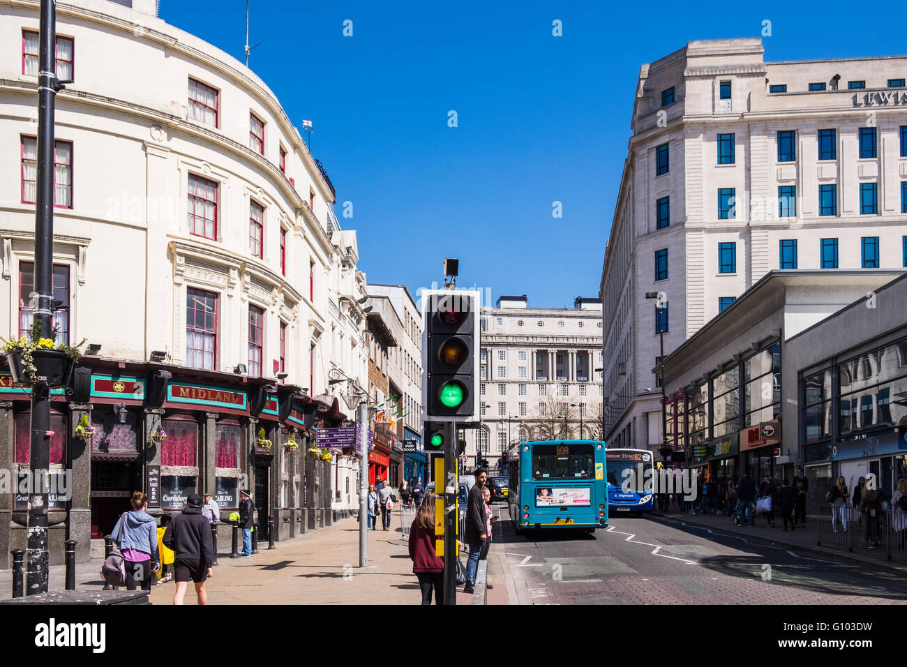 Liverpool city centre, Merseyside, England, U.K Stock Photo - Alamy