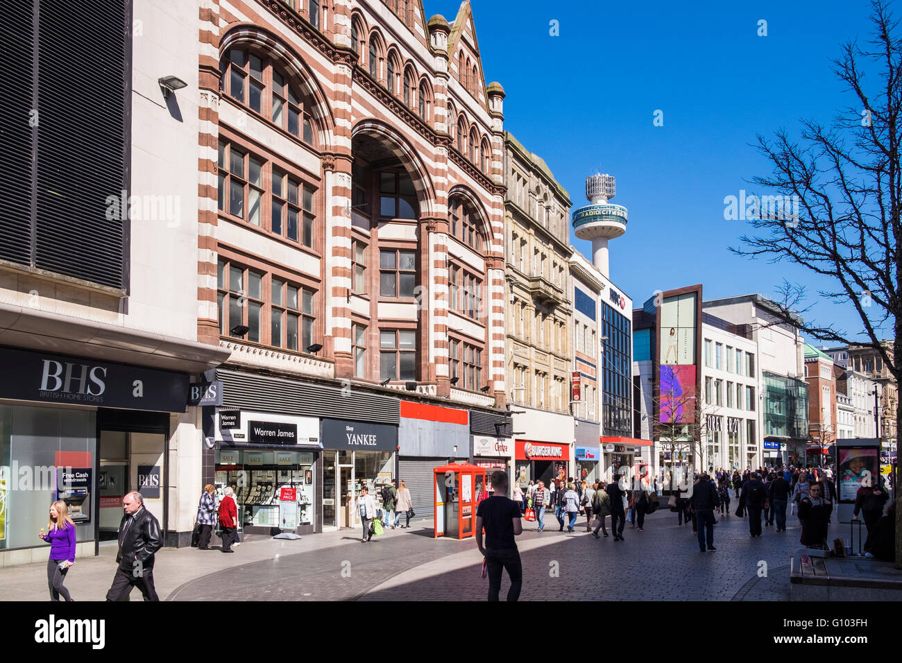 Liverpool city centre, Merseyside, England, U.K Stock Photo - Alamy