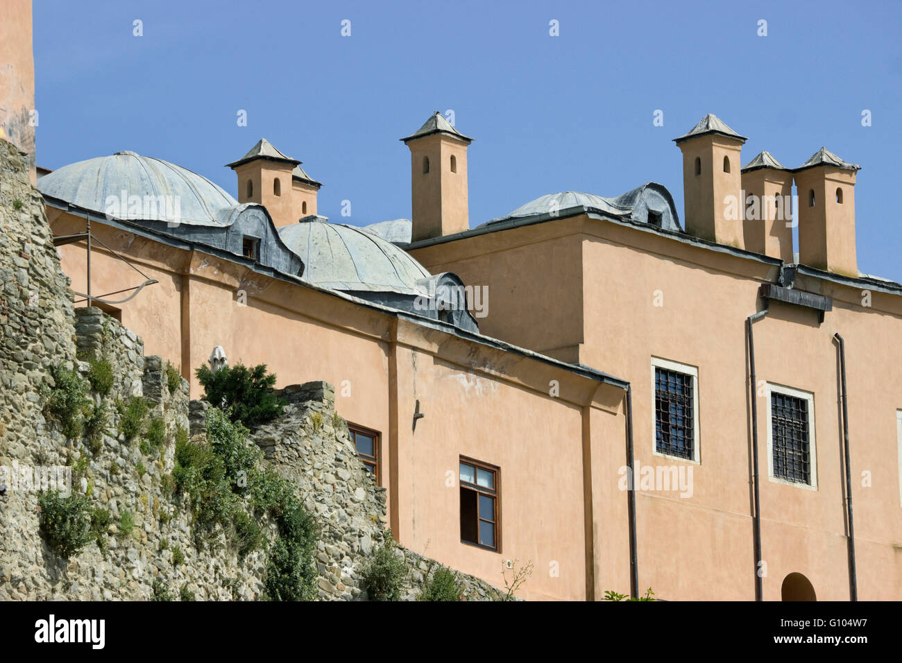 Chimneys and lead sheet domes, signifying the Ottoman architecture ...