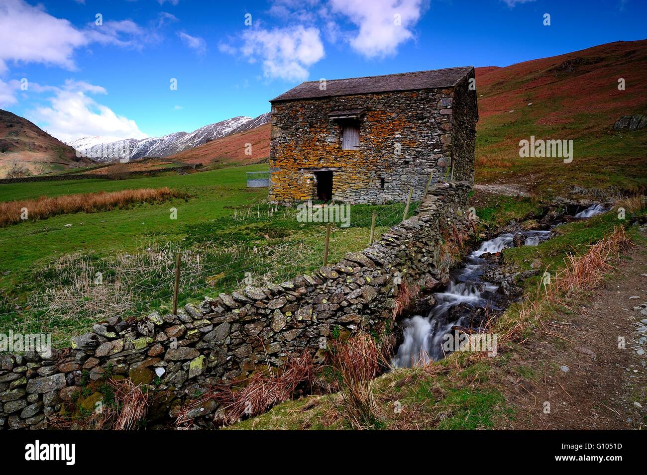 Isolated Farm house in the valley Stock Photo - Alamy