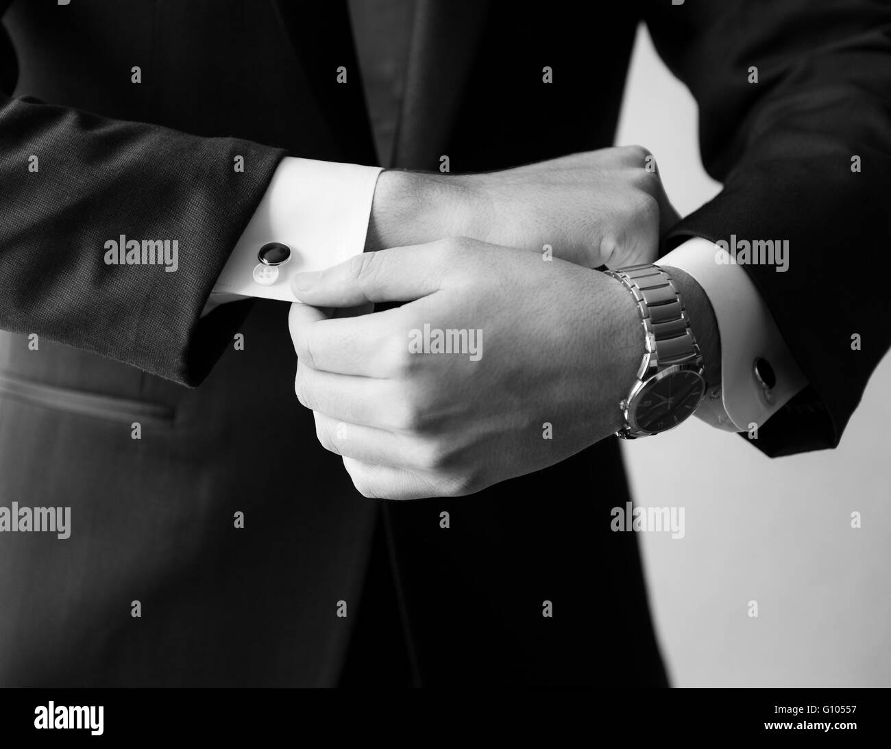 Wedding Photography - Groom Getting Ready Stock Photo - Alamy