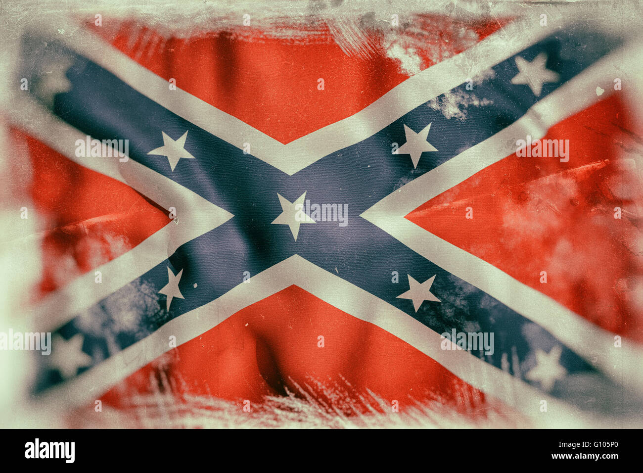 3d rendering of a detail old confederate flag Stock Photo - Alamy