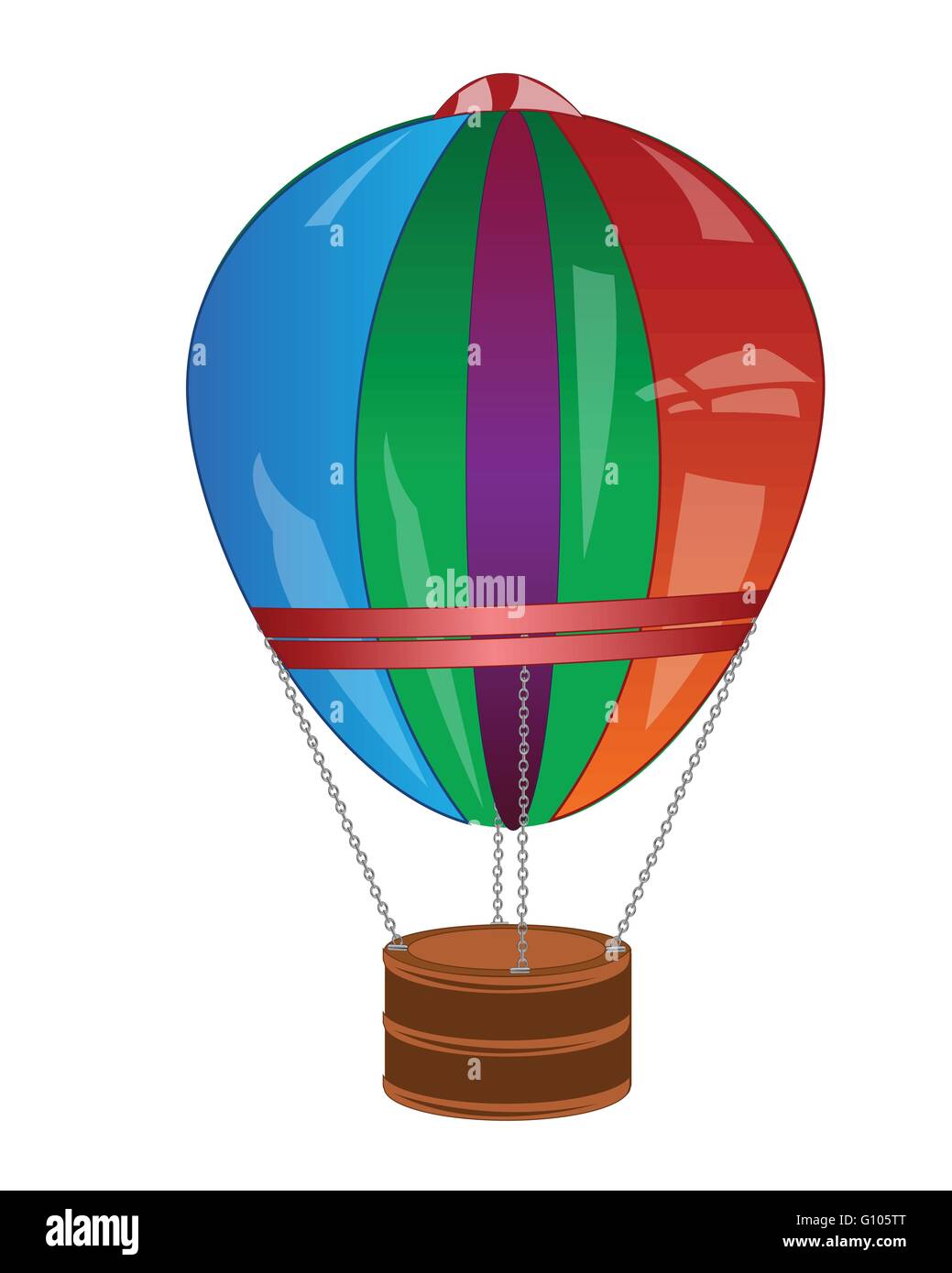 Aerostat on blue background Stock Vector Images - Alamy